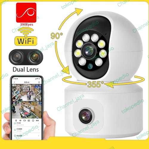 Jual 390Eyes CCTV PTZ Lampu Dual Lens IP Camera CCTV Speed Dome Wifi ...