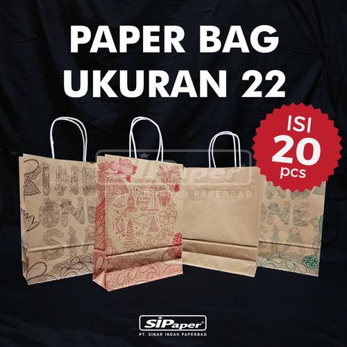 Jual Paperbag SIPaper 22 x 8 x 29,5 cm (20 Pcs) Tas Hampers, Berkat ...