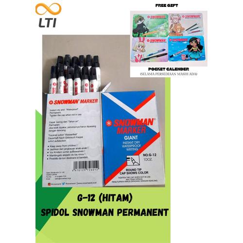 Promo Spidol G-12 Permanent Snowman Marker PCS - Kota Surabaya - CV ...
