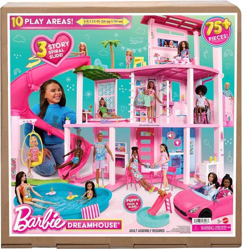 Promo Rumah Boneka Barbie Dreamhouse Party House 3 Story Spiral Slide ...
