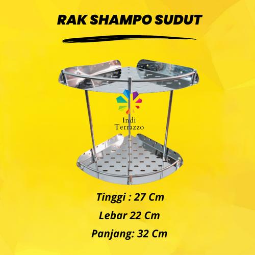 Jual INDI TERRAZZO RAK KAMAR MANDI SUDUT TEMPEL DINDING RAK SABUN ...