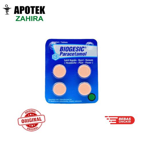 Jual Biogesic Strip isi 4 tablet Paracetamol Demam Sakit Kepala - Kab ...