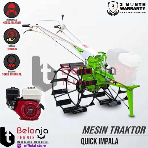Promo Quick Impala Traktor Bajak Sawah Lahan + Engine Honda GX 270 ...