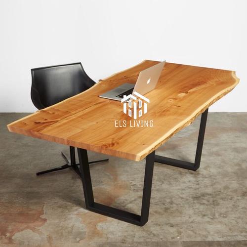 Jual MEJA KERJA KAYU JATI MINIMALIS INDUSTRIAL JOIN 2 SAMBUNG TEBAL ...