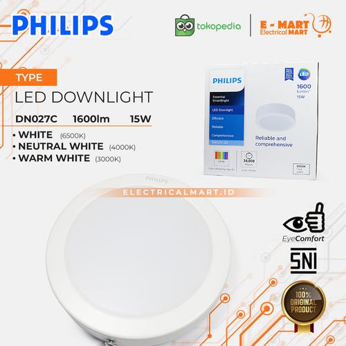 Jual Philips Downlight OB Bulat DN027C G3 LED15/CW 15W 220-240V D200 ...
