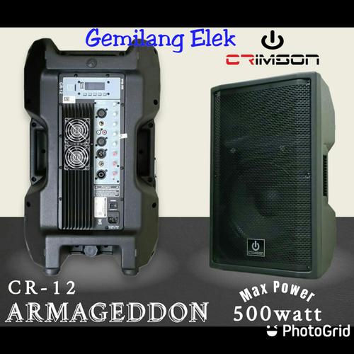Jual Speaker Aktif CRIMSON CR 12 ARMAGEDDON ( 12 inch) 500 Watt 2 BUAH ...