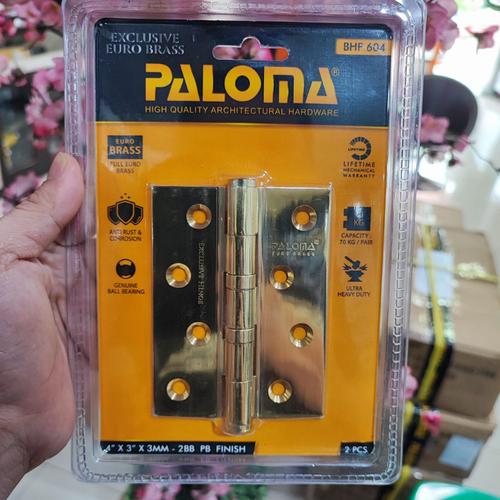 Jual ENGSEL PINTU PALOMA BHP 604 BRASS 4"X3"X3MM 2BB GOLD HINGE ENGSEL ...