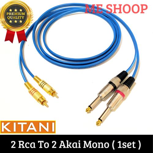 Jual kabel jack rca audio to jack akai mono 6.5mm 1set L/R - TIPE B, 1 ...