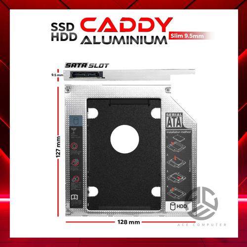 Jual CADDY SSD ALUMUNIUM 9.5MM DVD SSD SLIM - Kota Tangerang ...