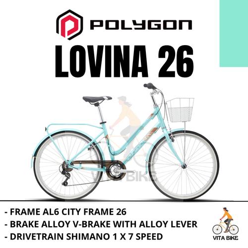 Jual Sepeda Mini Keranjang City Bike 26 Inch Polygon Lovina - Cream ...