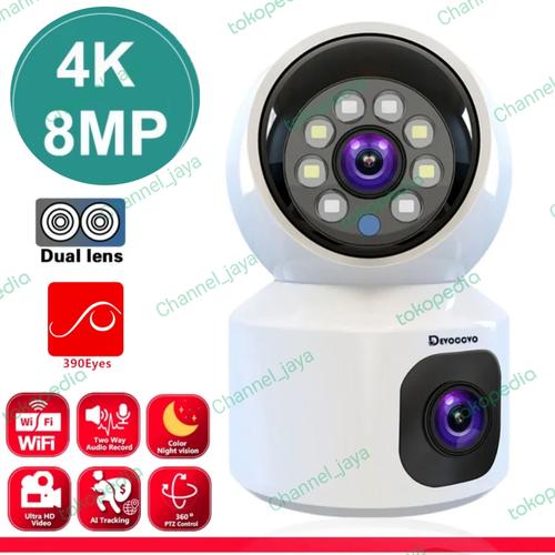 Promo CCTV PTZ Lampu Dual Lens 390Eyes IP Camera CCTV Speed Dome Wifi ...