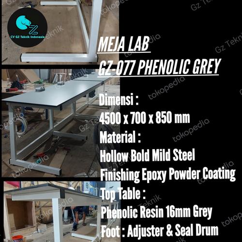 Jual meja laboratorium 450x70x85cm untuk lab biologi & Lab kimia ...