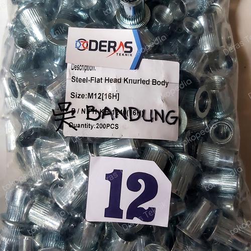 Jual Rivet Nut / Insert Nut M12 MUR RIVET M 12 white zinc plated - Kota ...