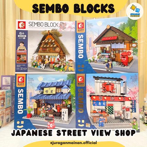 Promo SEMBO BLOCK Street View Series Japanese Shop Bricks (TOKO..12,32 ...