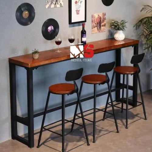 Jual Meja Cafe / Meja Bar / Meja Mini Bar ( Plus 3 Kursi) Kayu Mahoni ...