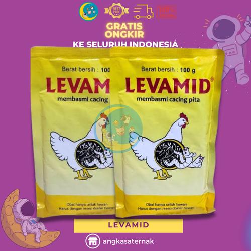 Jual LEVAMID 100 gram - Obat Cacing Pita Gilik Ayam Burung Unggas ...