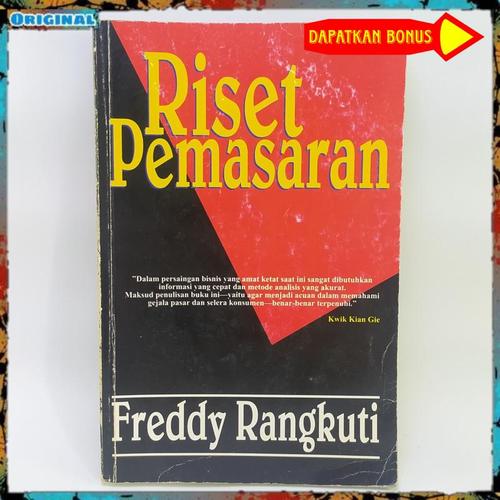Jual Buku Manajemen Pemasaran Original By Freddy Rangkuti | Riset ...