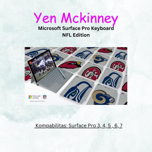 Jual Microsoft Surface Pro 3 4 5 6 7 Keyboard Type Cover NFL Edition ...