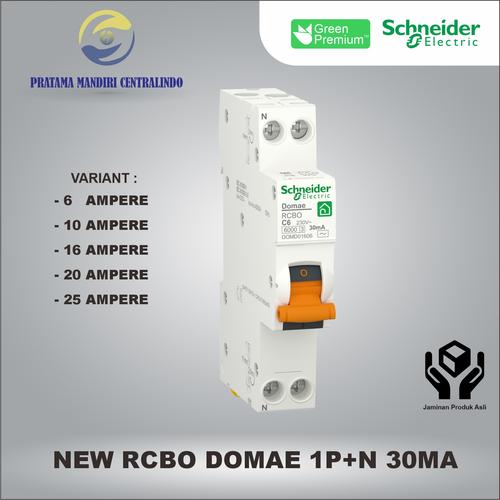 Jual NEW RCBO SLIM DOMAE 1P+N 30MA ORIGINAL SCHNEIDER - 6A/10A/16A/20A/25A - 6A - Jakarta Barat ...