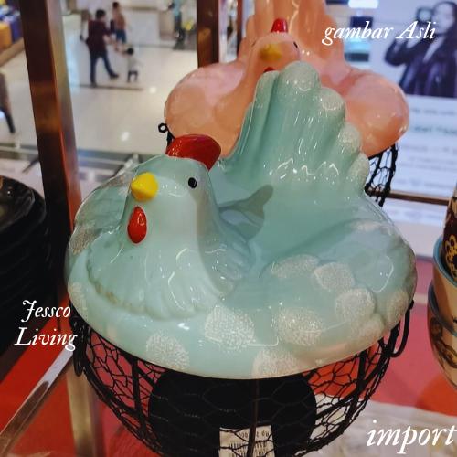 Jual KERANJANG TELUR KERAMIK TEMPAT TELUR MODEL AYAM EGG BASKET NK-3356 ...