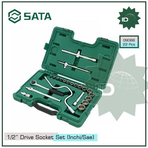 Jual KUNCI SHOCK INCH SAE SET - 22PCS 09088 1/2” DR SOCKET SET SAE SATA - Jakarta Barat - JAYA ...