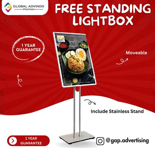 Jual Free standing light box / neon box menu / slim light box portable ...