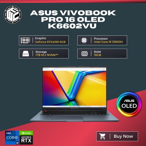 Jual Laptop Asus Vivobook Pro 16 OLED K6602VU i9-13900H/GeForce RTX ...