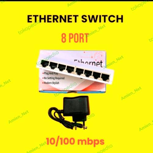 Jual Switch Hub 5-Port dan 8-Port 10/100Mbps Ethernet RJ45 - 8 - Port ...
