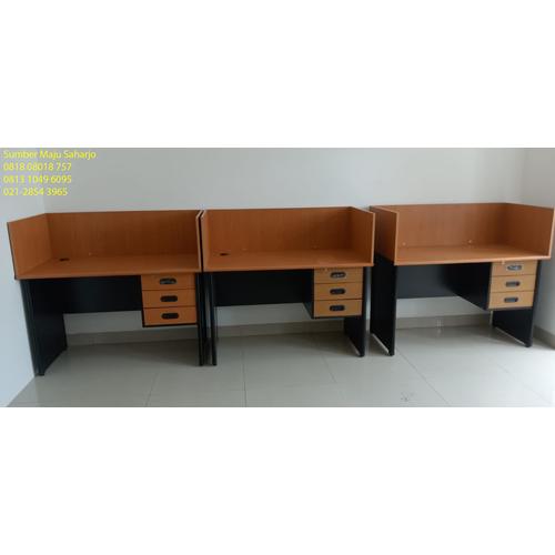 Jual Meja Partisi Workstation Kerja Kantor Cubicle p120cm TINGGI SEKAT ...