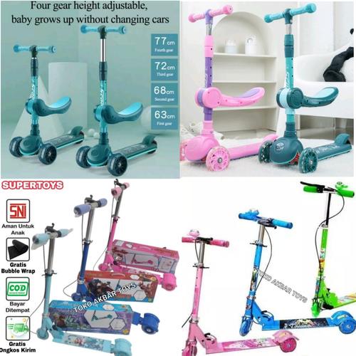 Jual OTOPED SCOOTER ANAK di Lengkapi dengan Rem dan Bel - MERAH ...