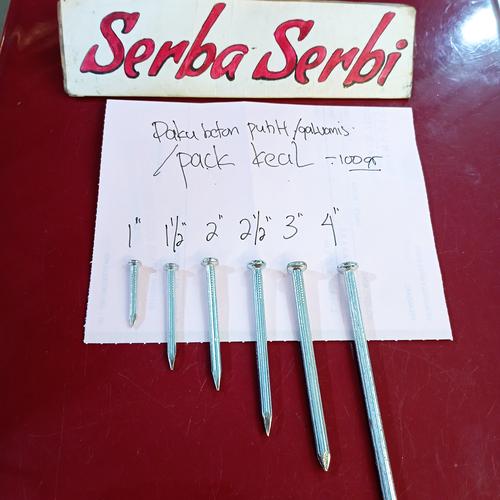 Jual (/PACK KECIL PAKU BETON PUTIH) Paku beton dinding putih galvanis ...