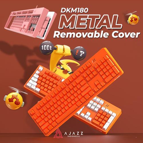 Promo Ajazz x Douyu DKM180 Full-size Mechanical Keyboard Wired Hotswappable - Black, Black ...