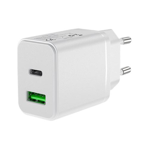Jual BATOK CHARGER Robot Fast Charging 20W / 3A USB Type-C Dual Output ...