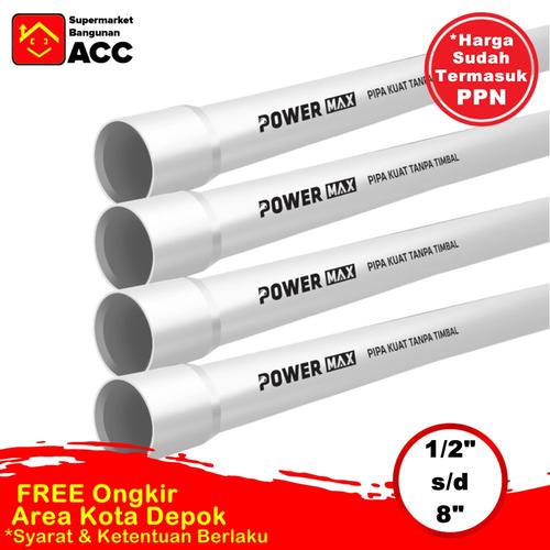 Jual Pipa PVC Power Max Putih AW & D - Kota Depok - Toko bangunan ACC ...