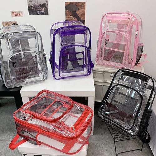 Jual Tas Transparan Ransel Wanita Pvc Tas Konser Kapasitas Besar Siswa ...
