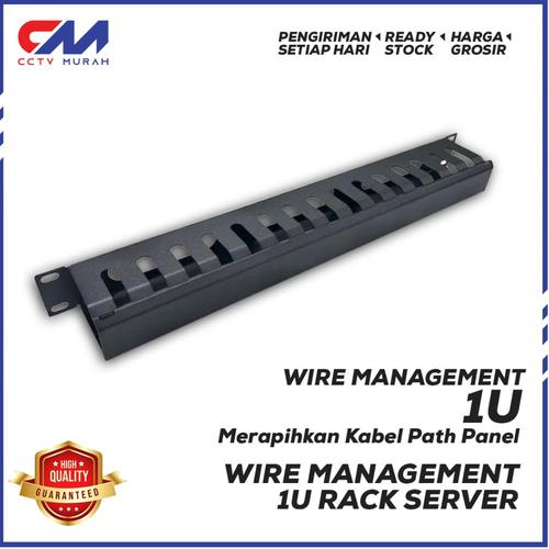 Jual Wire Management Patch Panel 1U/Panel Managemen Kabel Rack Server ...
