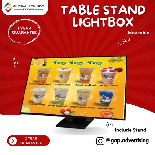 Jual Table stand light box / neon box menu / slim light box portable ...