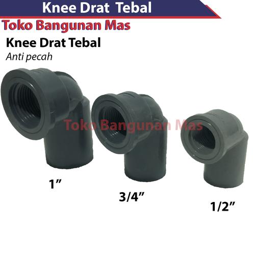Jual KNEE Drat Dalam PVC Tebal RUCIKA 1/2" 3/4" 1" KNI DRAT DALAM - 1/2 ...