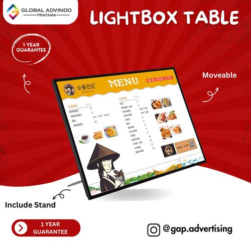 Jual Light box table / LED box / neon box menu / slim light box ...