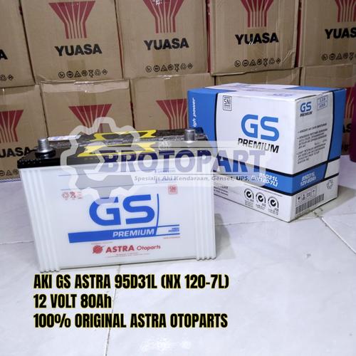 Jual Aki Mobil GS Astra 95D31L NX-120-7L 12V 80Ah Original GS accu basah - Jakarta Timur ...