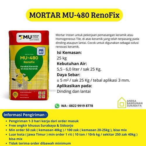 Jual MU 480 Mortar Utama MU480 renofix perekat keramik diatas keramik ...