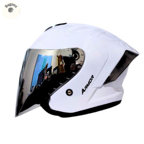 Promo Helm Half Face Js Armor Pilihan Kaca Smoke/Clear SNI Motorcycle ...