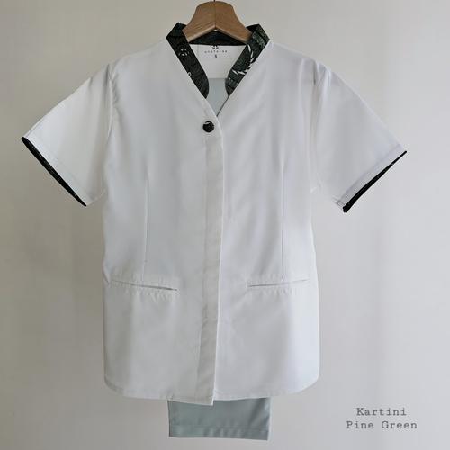 Jual Uniforme Nanny Uniform Kartini Batik Pine Green Long Pants - S ...