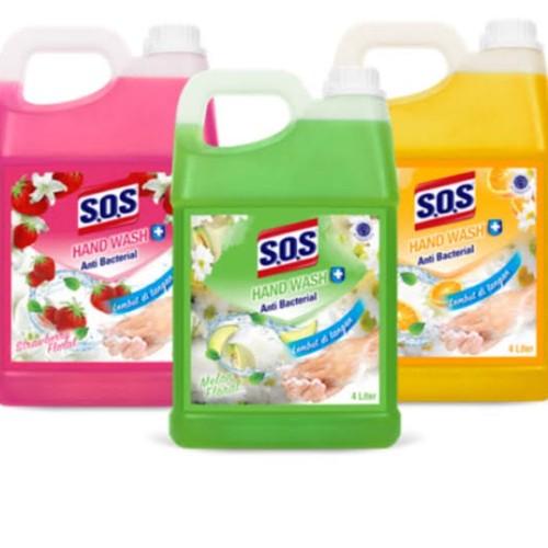 Jual SOS HANDWASH SABUN CUCI TANGAN JERIGEN 4 LITER GALON ANTI ...