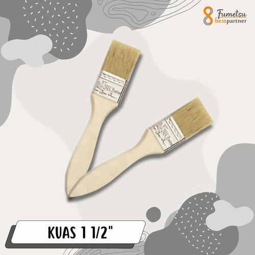 Jual Kuas cat Tembok / Kuas Cat Ganggang Kayu UKuran 1 ½ (1pcs) - Kab ...