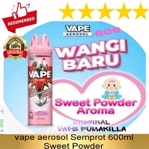 Jual Obat Nyamuk Semprot Vape Fumakilla 600ml Sweet Powder - Kota ...
