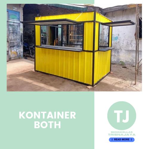 Jual kontainer both / tempat jualan stand spandek polos - Kuning, 1m × ...