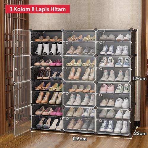 Jual Rak Sepatu Tertutup Plastik Anti Debu Shoe Storage Boxes Jumbo - 3 ...
