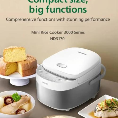 Jual Philips 0.85L Digital Mini Rice Cooker HD 3170 Anti Lengket BATAM ...