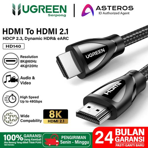 Jual UGREEN Kabel HDMI 2.1 8K 60hz 4K 120hz HDCP2.2 48Gbps Ultra High Speed - 80405-5M 8K - Kab ...